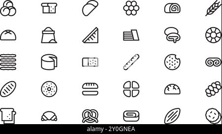 Bread icons pack High-Quality Vector Icons Collection with Editable ...