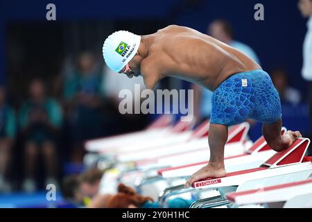 Brazil's Gabriel Geraldo dos Santos Araujo after winning the gold medal ...