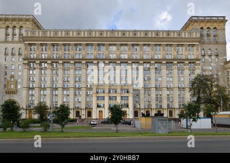 Moscow, Russia - Aug 3. 2024. multi-apartment residential building ...