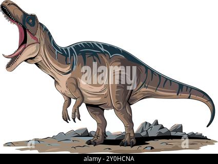 Giganotosaurus: One of the Largest Meat-Eating Dinosaurs Stock Vector ...