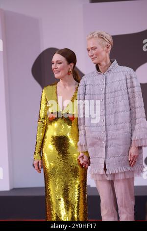 Venice 2nd September 2024 Julianne Moore, Tilda Swinton and Pedro ...