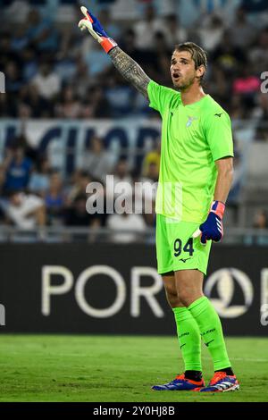 Ivan Provedel of SS Lazio gestures during the serie Serie A Enilive ...