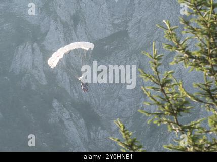 basejumping parachute or skydiving a form of flying Stock Photo - Alamy