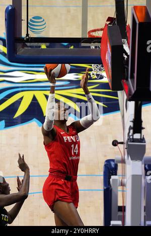 Indiana Fever center Temi Fagbenle (14) poses during WNBA basketball ...
