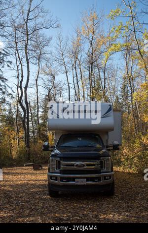 Campervan in Marten campground in Lesser Slave Lake Provincial Park in ...