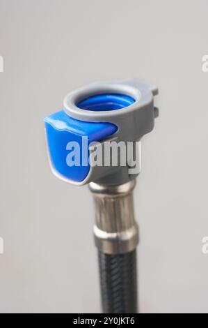 close-up of quick disconnect couplings isolated white background ...