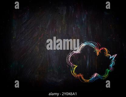 Speech bubbles using crayon scratch Stock Photo - Alamy