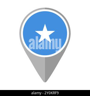 Somalia flag location map pin icon vector illustration design Stock ...