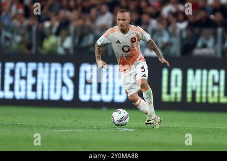 Angeliño of A.S. Roma is in action during the 26th day of the Serie A ...