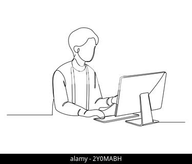 Computer mouse hand drawn doodle element. Sketch line style pc mouse ...