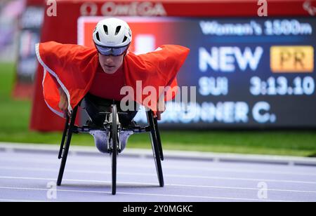 Switzerland's Catherine Debrunner after winning the Women's 1500m - T54 ...