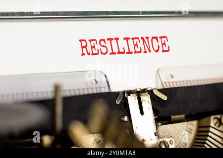 Resilience symbol. Concept word Resilience typed on beautiful old retro ...