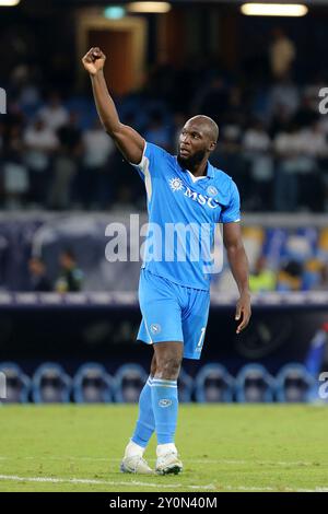 Romelu Lukaku of SSC Napoli celebrates after scoring goal during the ...