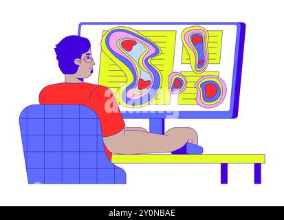 research technology eye tracking vector. analysis gaze, movement screen ...
