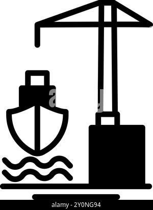 Icon Building harbor symbols editable file Stock Vector Image & Art - Alamy