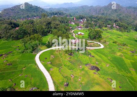 Spectacular landscape of Batutumonga area in Tana Toraja in Sulawesi ...