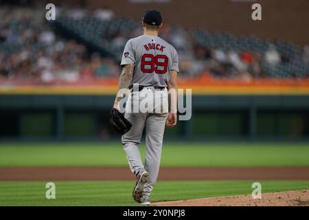 Boston Red Sox pitcher Tanner Houck poses during photo day at the team ...
