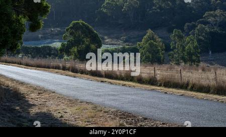 Scenic landscape along Hwy A3 in the east coast countryside of Swansea ...