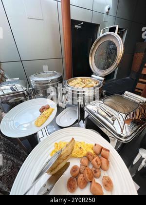 Open kitchen food at an all-inclusive hotel in a touristic warm ...