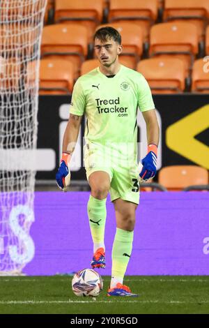 Harry Tyrer of Blackpool in action during the Sky Bet League 1 match ...
