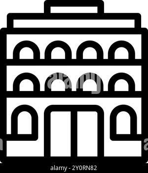 Simple line drawing of an arched window with a geometric design ...