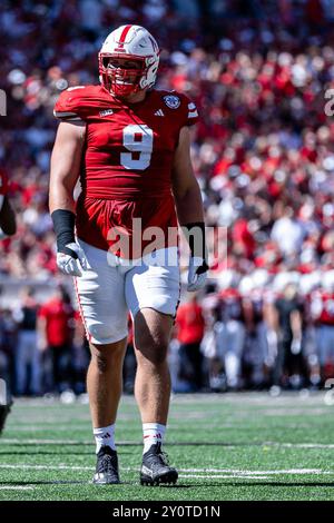 Nebraska defensive lineman Ty Robinson (DL30) poses for a portrait at ...