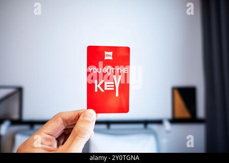 Ibis hotel electronic key and a card Stock Photo - Alamy