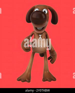 Fun 3D cartoon dog talking Stock Photo - Alamy