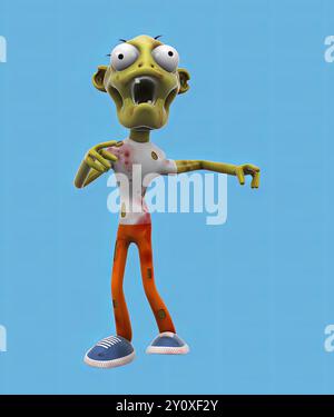 Fun 3D cartoon zombie dancing Stock Photo - Alamy