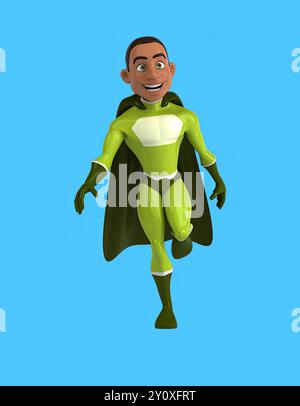 Fun 3D cartoon superhero dancing Stock Photo - Alamy