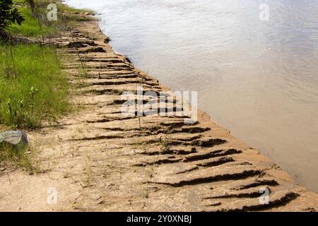 Erosion of a river-bank caused by flooding Stock Photo - Alamy