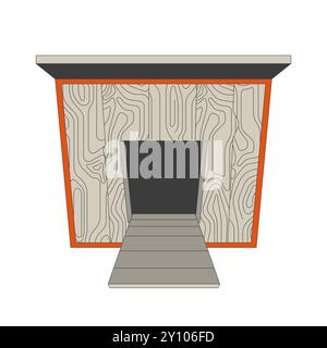 Chicken coop of wooden boards 2D cartoon object Stock Vector Image ...