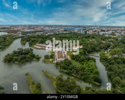 Aerial view of Forte Marghera in Mestre Italy former Austrian ...