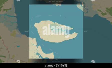 Costa Rica highlighted on a topographic, OSM Humanitarian style map ...