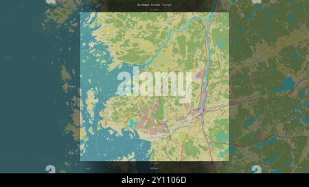Sweden highlighted on a topographic, OSM France style map Stock Photo ...