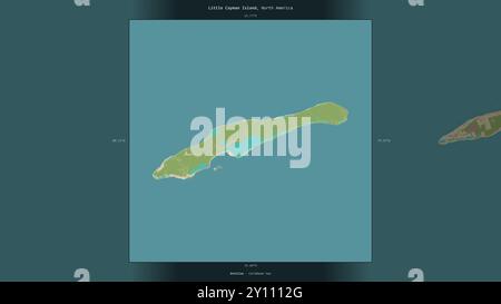 Little Cayman - Cayman Islands highlighted on a topographic, OSM Germany style map Stock Photo ...