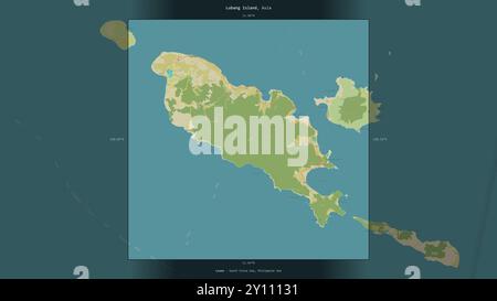 Shape of Lubang Island in the Philippine Sea, belonging to Philippines ...