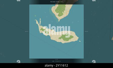 Shape of Maricaban Island in the Philippine Sea, belonging to ...