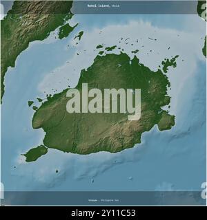 Bohol Island in the Philippine Sea on a colored elevation map Stock ...