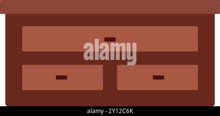 Minimalist dresser with three drawers Vector Stock Vector Image & Art ...