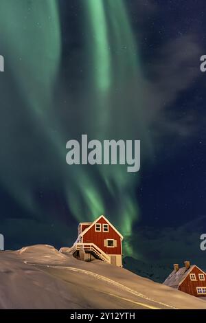 Greenland - View over Tasiilaq village, Greenland Stock Photo - Alamy