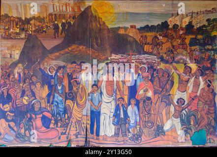 Jesus Christ and the Mayan People, mural painting, cloister of the ...