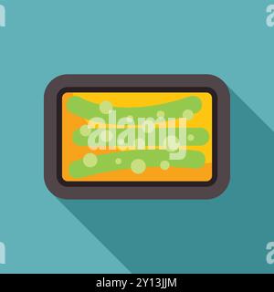 Petri dish with growing bacteria colonies icon in cartoon style ...