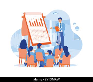 business people in the workplace giving gift vector illustration design ...