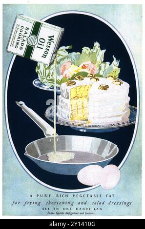 1920 Wesson Cooking Oil Ad Stock Photo - Alamy