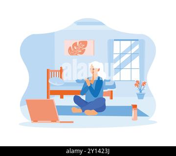 Yoga poses concept. Flat icon set Stock Vector Image & Art - Alamy