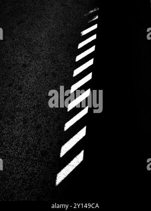 Sunlight on the Ground: Abstract Dashed Shapes and Zebra Pattern in ...