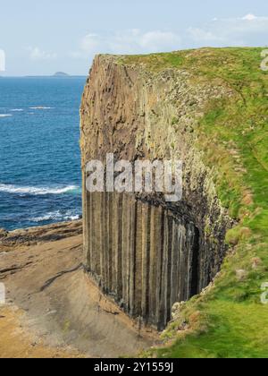 Staffa, Scottish island Inner Hebrides, near Mull/Iona, basalt columns ...