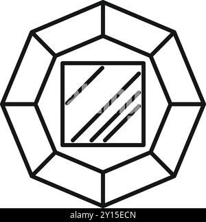 Octagon Icon Vector. 8 Eight Sided Symbol. Geometry Chart. Octagonal ...