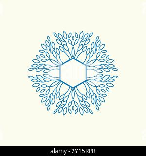 Round ornament of lace snowflake. Vector design element. Ornamental ...